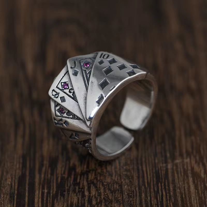 Poker Adjustable Ring – MidnightGothic